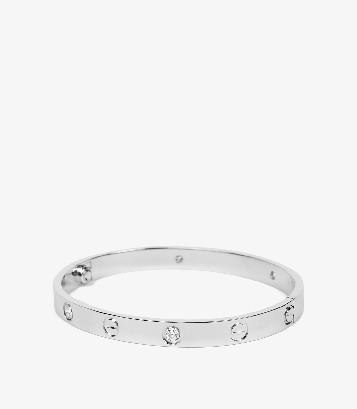 Cartier 4 Diamond 18ct White Gold Love Bangle | J1452