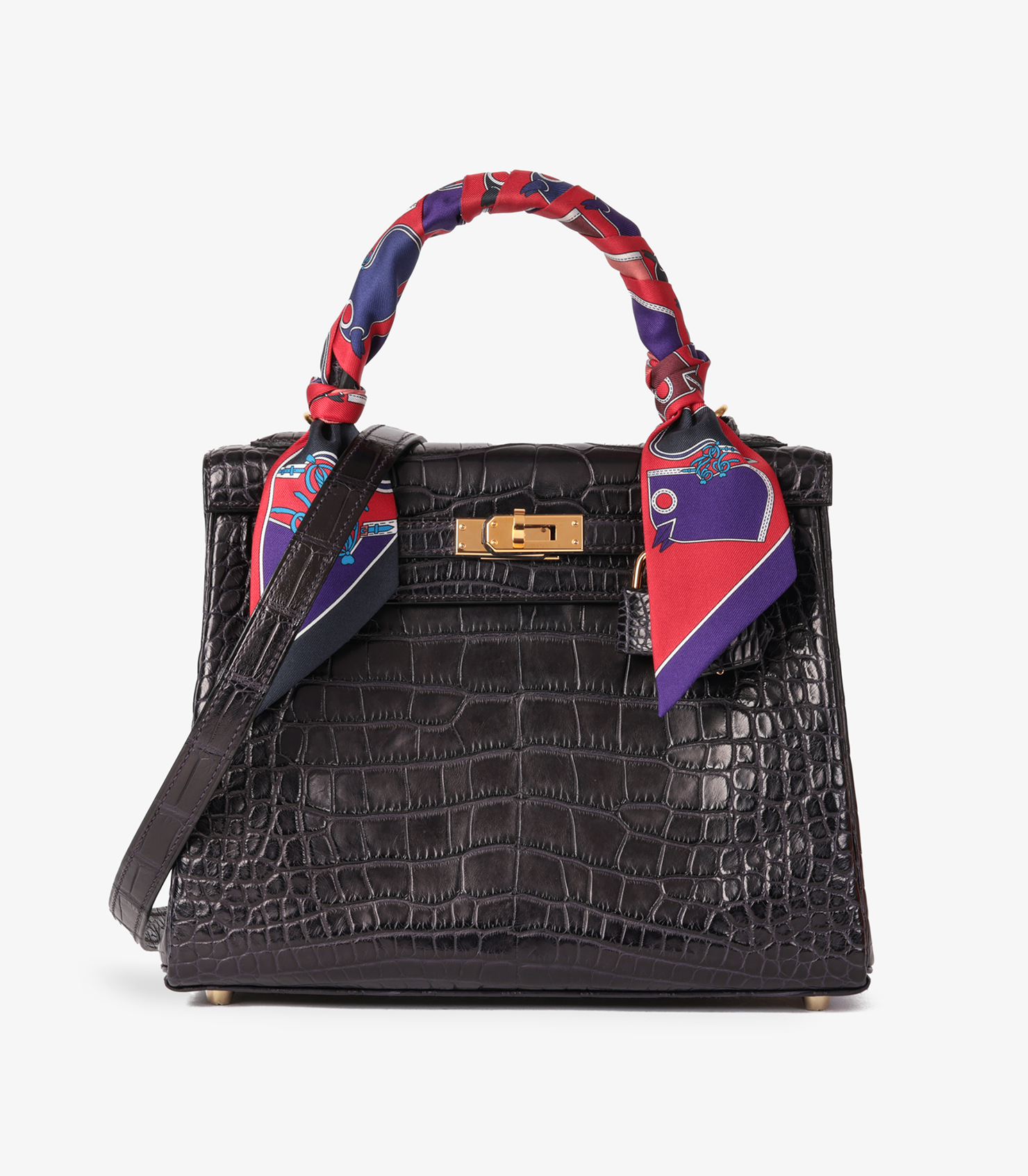 Prunoir Matte Mississippiensis Alligator Leather Kelly 25cm Retourne