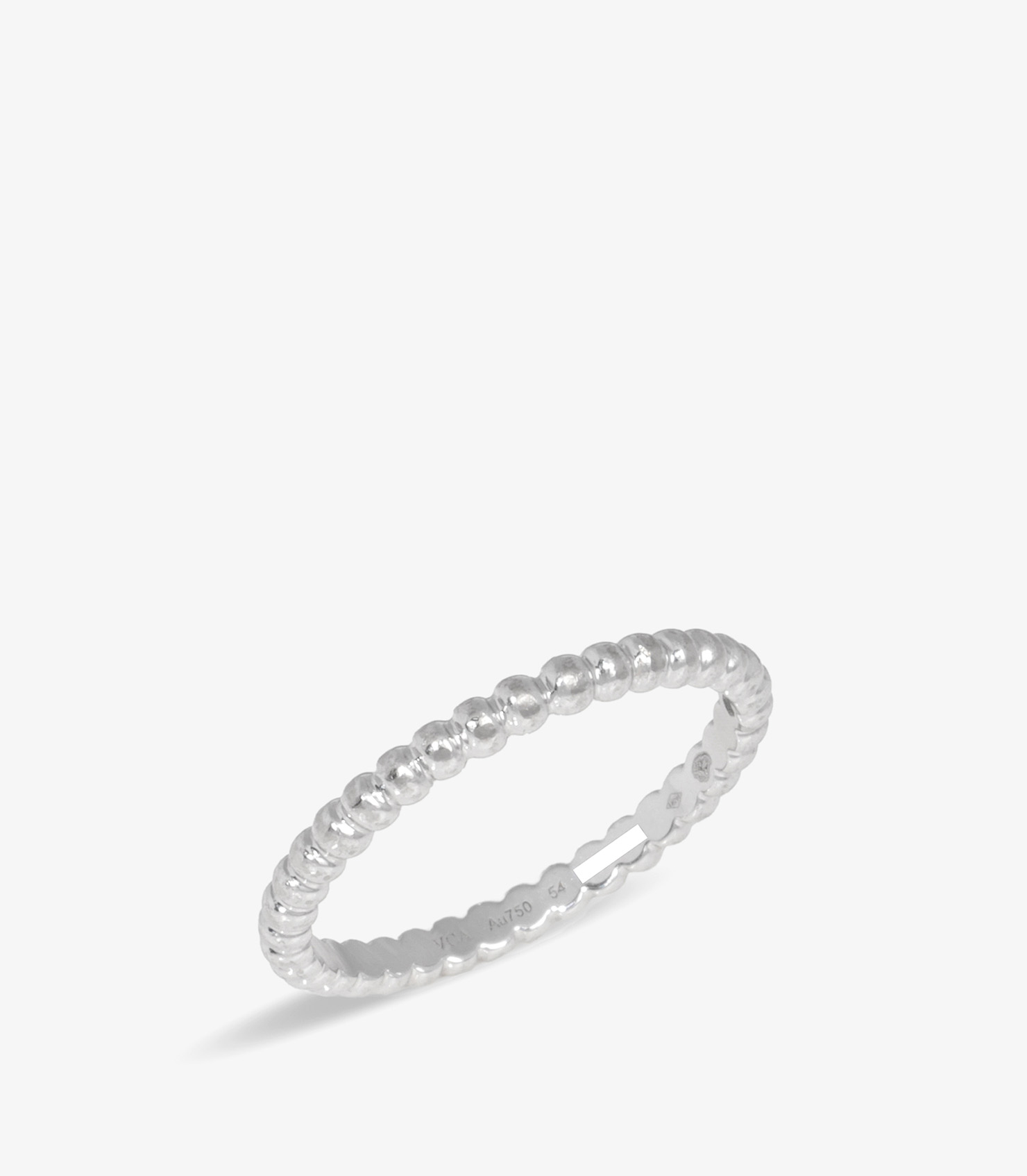 18ct White Gold Perlée Pearls of Gold Ring