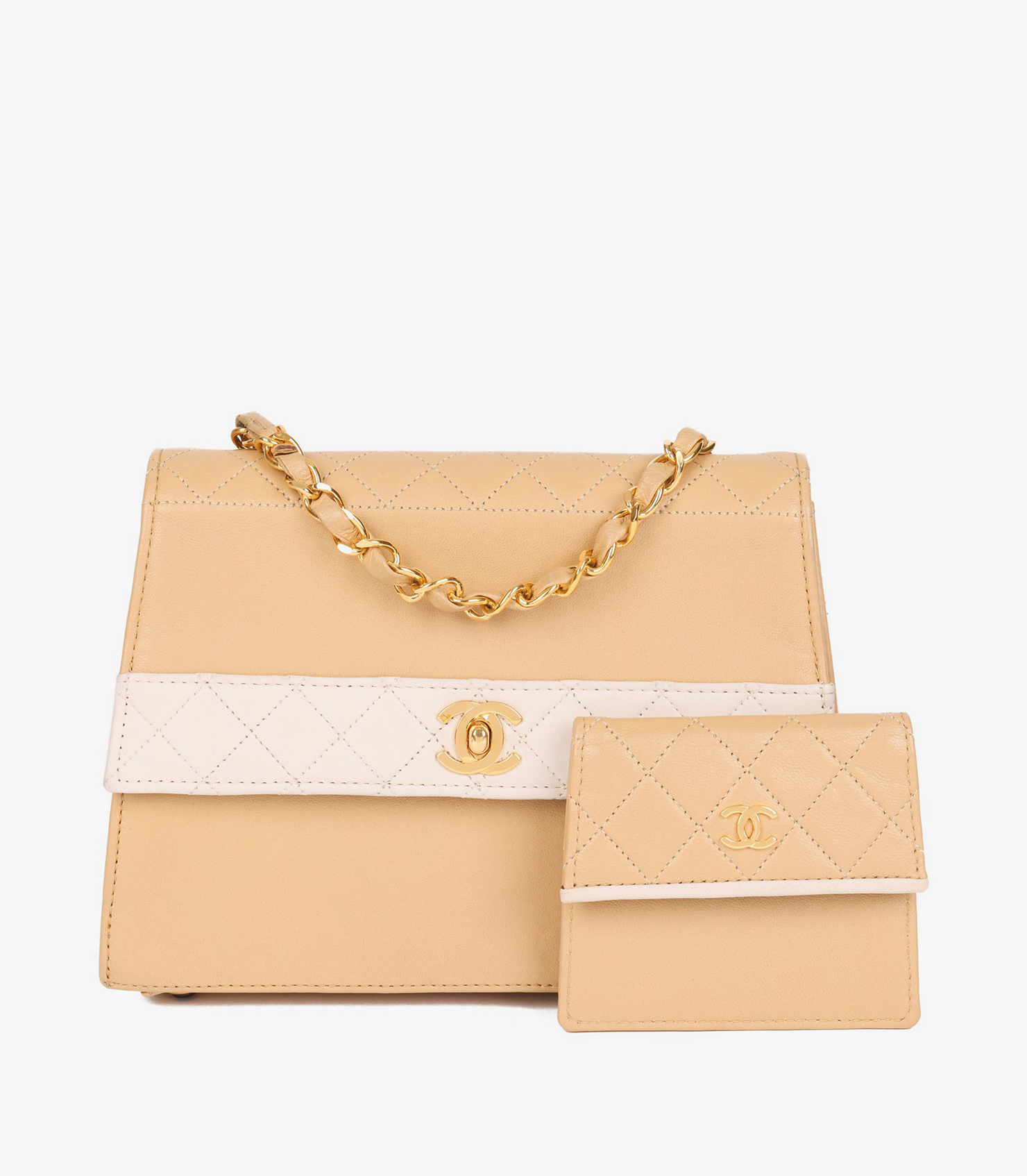 Chanel Beige Mini Trapeze Classic Single Flap Bag HB4089 | Xupes Chanel Beige Mini Trapeze Classic Single Flap Bag HB4089 | Xupes