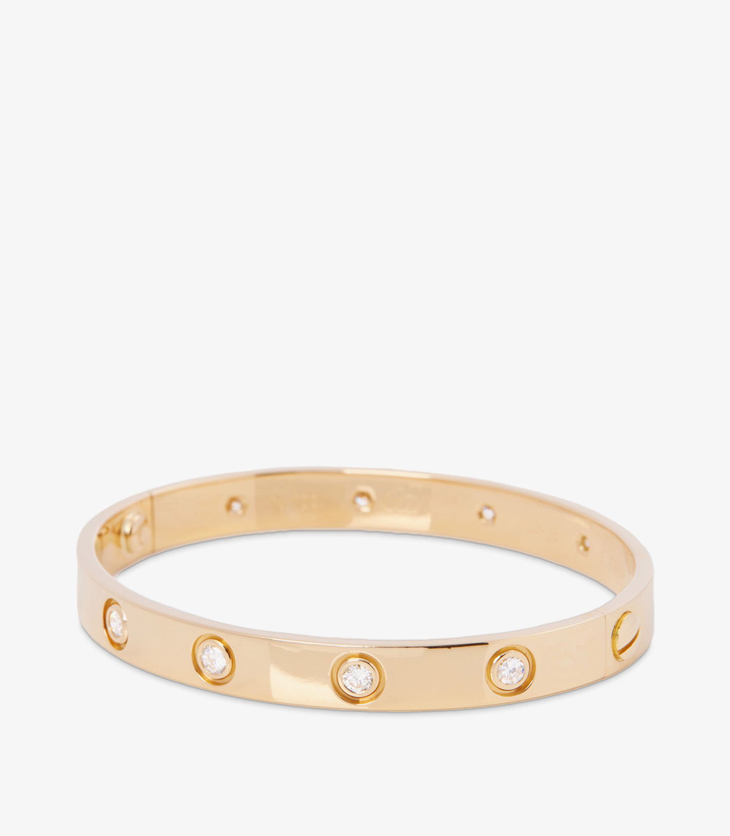 10 Diamond 18ct Yellow Gold Love Bangle